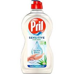 Handspülmittel Pril Sensitive Aloe Vera, hohe Fettlösekraft, besonders hautfreundlich, 450 ml in Recyclingflasche