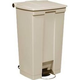 Tretabfalleimer Rubbermaid Legacy, 87 Liter, Step-on, Deckeldämpfer, Kunststoff, beige