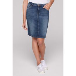 SOCCX Jeansrock mit Baumwolle, blau