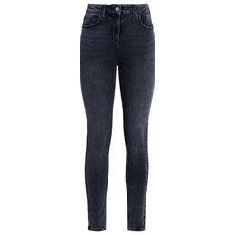 Gina Damen Skinny-Jeans mit Used-Waschung