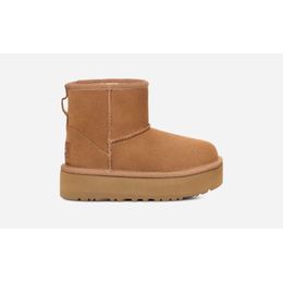 UGG Australia UGG® Classic Mini Plateau-Boot für Kinder in Brown, Größe 31, Leder