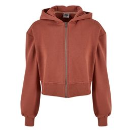 Urban Classics Zip-Up Hoodie female size XL Pastel red