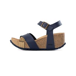 Bayton Sandale 'Minorque' Damen Gr&ouml;&szlig;e 36 navy / gold