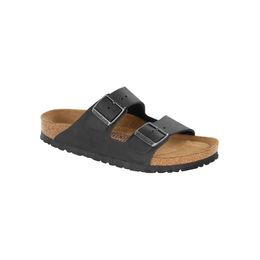 Birkenstock Leder-Pantoletten "Arizona" in Schwarz - 36