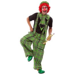 buttinette Clown-Latzhose und Riesenkrawatte, unisex, grün