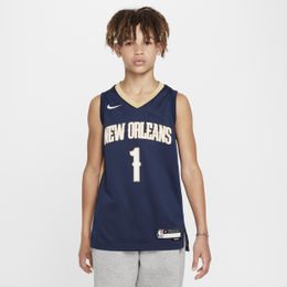 New Orleans Pelicans Icon Edition 2023/24 Nike NBA Swingman Trikot für ältere Kinder - Blau