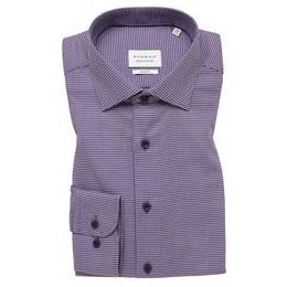 Eterna SLIM FIT Hemd in violett strukturiert, violett, 42
