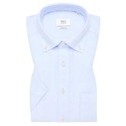 Eterna COMFORT FIT Linen Shirt in pastellblau unifarben, pastellblau, 40