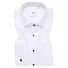 Eterna SLIM FIT Luxury Shirt in weiß unifarben, weiß, 43