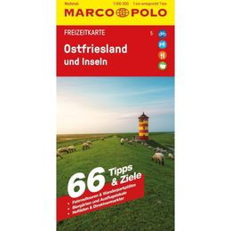 MARCO POLO Freizeitkarte 5 Ostfriesland und Inseln 1:100.000, Karte (im Sinne von Landkarte)