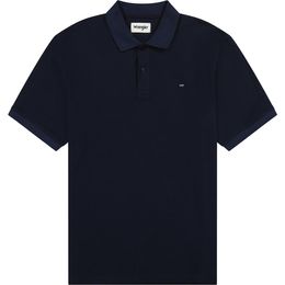 Wrangler® Poloshirt, Baumwolle, Logo-Stickerei, für Herren, schwarz, L