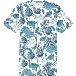 Garcia T-Shirt, Baumwolle, exotisch, für Herren, blau, XL