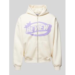 Review Sweatjacke mit Puff Logo Print