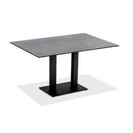 Niehoff Bistro Tisch Aluminium Beton/Schwarz HPL/Aluminium