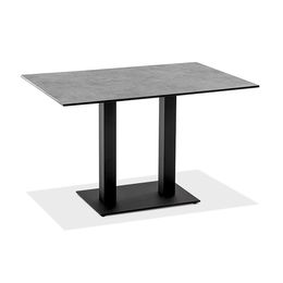Niehoff Bistro Tisch Aluminium Zement/Schwarz HPL/Aluminium