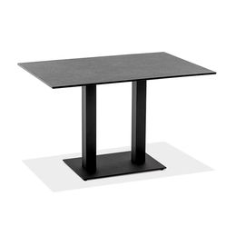 Niehoff Bistro Tisch Aluminium Granit/Schwarz HPL/Aluminium