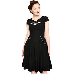 Voodoo Vixen A-Linien-Kleid Connie 1950's Contrast Piping Vintage Rockabilly Retro