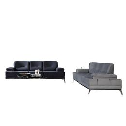 JVmoebel Wohnzimmer-Set Schwarz/Graue Sofagarnitur Polstercouchen Designer Couch Set