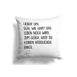 22Feels Dekokissen Opa Geschenk v. Enkel Geburtstag Weihnachten Männer Deko Grossvater