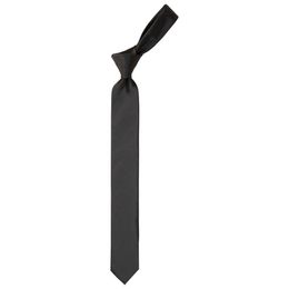 MAN'S WORLD Man's World Krawatte in klassischen Uni-Farben und Slim-Breite - NEUE KOLLEKTION, schwarz