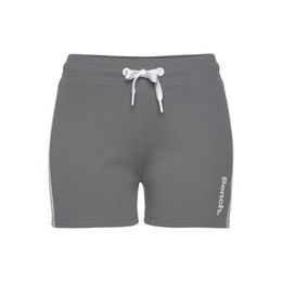 Bench. Loungewear Relaxshorts -Kurze Hose mit Seitenstreifen, Loungeanzug, grau|weiß