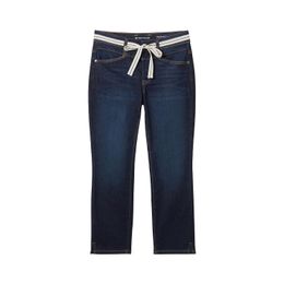 Tom Tailor Damen Alexa Cropped Jeans, blau, Uni, Gr. 28/26