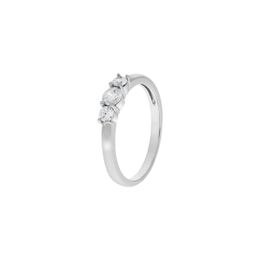 Vivance Fingerring 925/- Sterling Silber rhodiniert Zirkonia, weiß