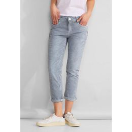 Street One 7/8-Jeans im Streifen-Design, blau