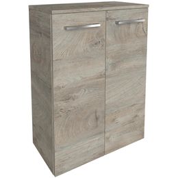 Midischrank Fackelmann "B.Style" Schränke Gr. B/H/T: 60,2 cm x 82,6 cm x 32 cm, braun (nature oak) Bad-Midischrank Badmöbelserien