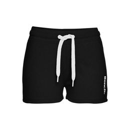 Bench. Loungewear Relaxshorts -Kurze Hose mit Seitenstreifen, Loungeanzug, schwarz