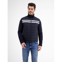 Strickjacke Lerros "Lerros Nylon-Strickjacke" Gr. L, blau (navy) Herren Strickjacken