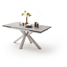 MCA furniture Esstisch Nagano, Esstisch Glas-Keramik mit Stirnauszug, grau