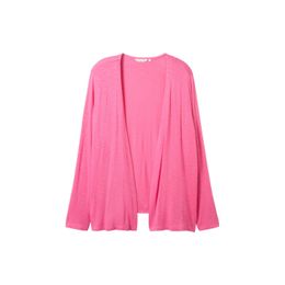 Tom Tailor Damen Plus - Basic Cardigan, rosa, Uni, Gr. 52