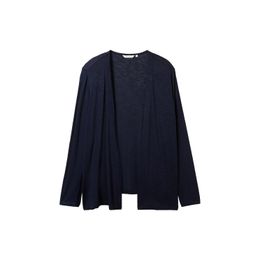 Tom Tailor Damen Plus - Basic Cardigan, blau, Uni, Gr. 54