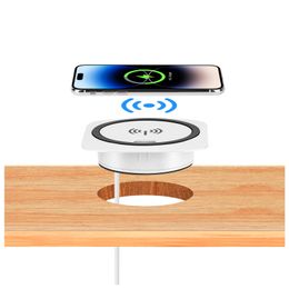 kalb QI Einbau Schnellladegerät weiß - Smart Wireless USB Charger, USB-Port, USB-C Port