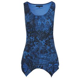 Koroshi Top Damen Gr&ouml;&szlig;e S blau / navy / transparent