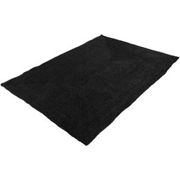 Teppich CarpetFine "Nele Juteteppich Naturfaser" Teppiche Gr. B/L: 160 cm x 230 cm, 6 mm, 1 St., grau (anthrazit) Esszimmerteppiche