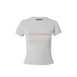 Motel T-Shirt 'SUTIN' Damen Gr&ouml;&szlig;e M graumeliert / rot