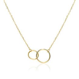 UNIQUE Halskette Kreise für Damen aus 375er Gold