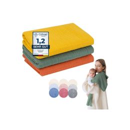 furora BABY Spucktuch Baby Mulltücher Sets (Bio-Musselin: super soft) 80x80cm oder 25x25cm