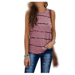 AFAZ New Trading UG 2-in-1-Tanktop Weste Frauen Äußeres Zusammenspiel Inneres ärmelloses Top Rosa (1-tlg)