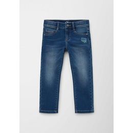 s.Oliver 5-Pocket-Jeans Jeans Brad / Slim Fit / Mid Rise / Slim Leg Stickerei