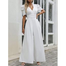 AFAZ New Trading UG Jumpsuit Lässiger Damen-Overall mit V-Ausschnitt für Frühling und Sommer