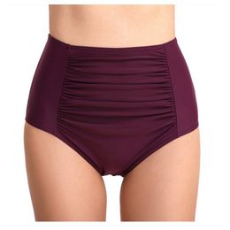 AFAZ New Trading UG Shorts Plissierter Triangel-Bikini-Badeanzug für Damen mit Bauchkontrolle