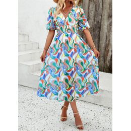 AFAZ New Trading UG Sommerkleid Bedrucktes Sommer-Maxikleid für Damen
