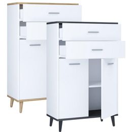 Vcm Midischrank Holz Badmöbel Sideboard Kommode Bad Schrank Landos (1-St)