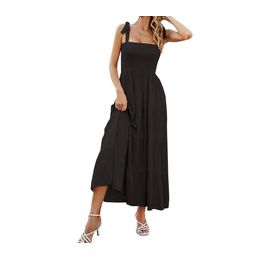 HOTDUCK Dirndl Lange Frauenkleider mit Spitze Mode Lässige fließende Kleider