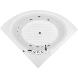 JVmoebel Whirlpool-Badewanne Eckwanne Badewanne Eckbadewanne Whirlpool Ergonomisch Wasserfall LED