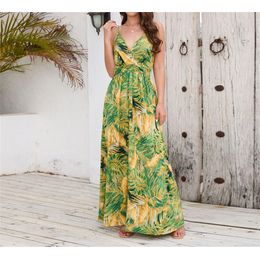 AFAZ New Trading UG Sommerkleid Blumenmuster Baumwolle Kleid Knielang Cocktailkleid