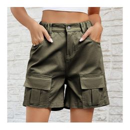 AFAZ New Trading UG High-waist-Jeans Lässige Cargo-Shorts für Damen